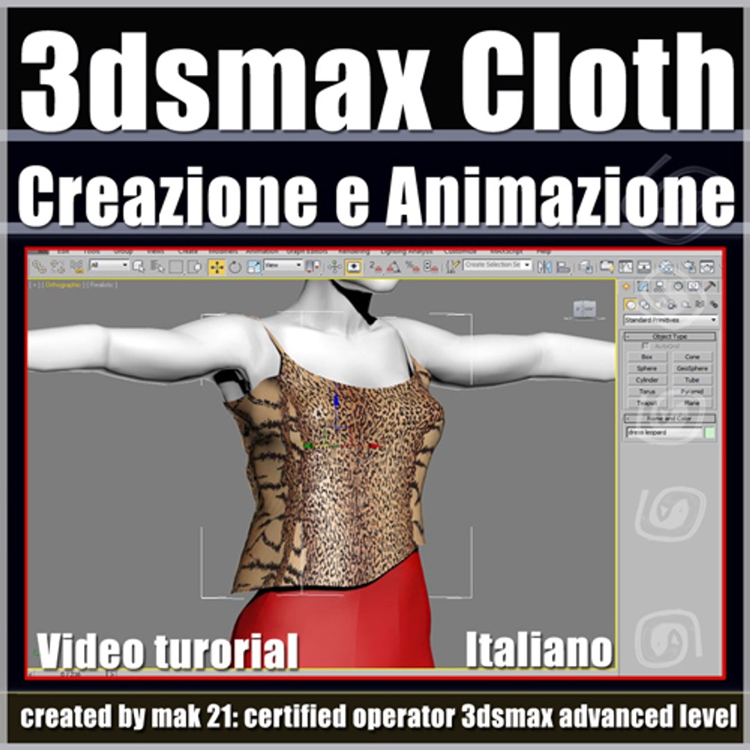 3dsmax 8.0 Create Cloth & animate Italiano cd front - TurboSquid 646440